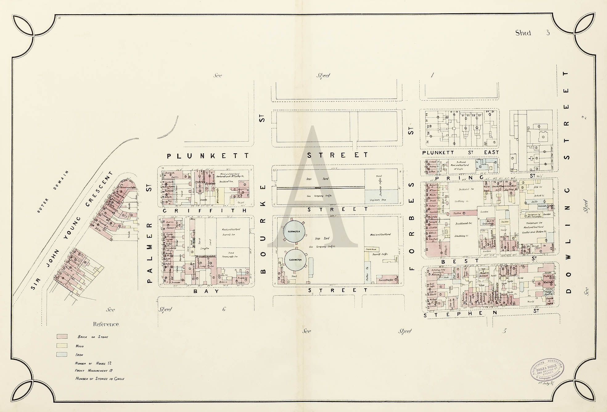 Untitled Sheet 3. 'Woolloomooloo'. - Antique Print Map Room