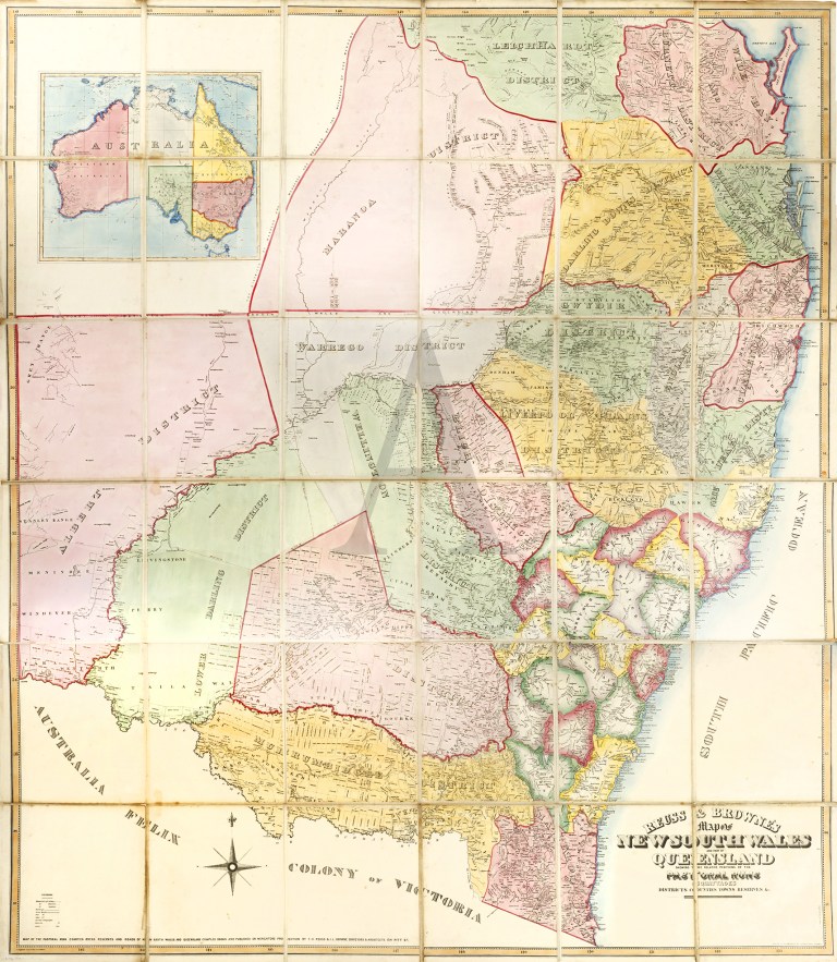 Reuss & Browne's Map and Part of Queensland shewing the relative ...