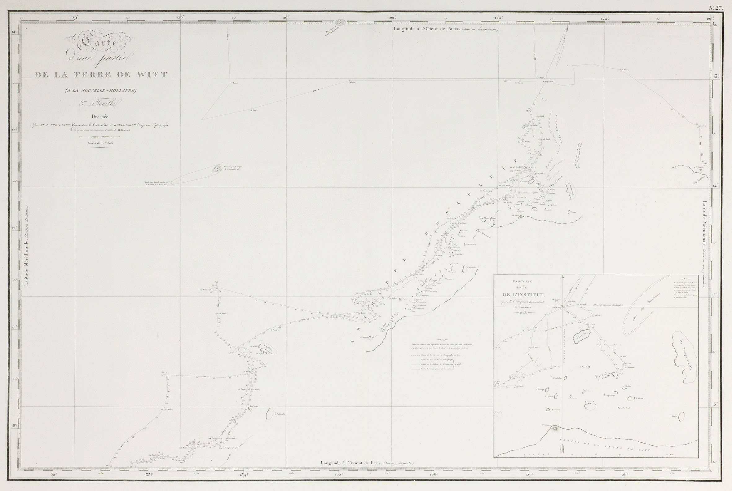 Carte d'une partie de la Terre de Witt. | Antique Print Map Room
