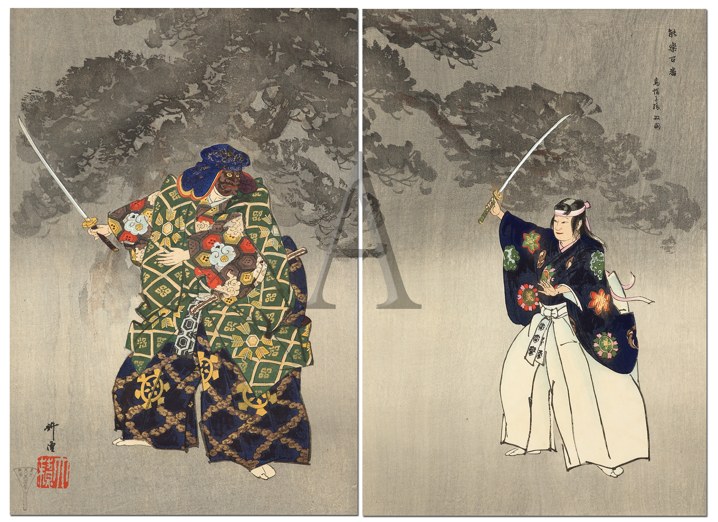 Eboshi Ori - Antique Print Map Room