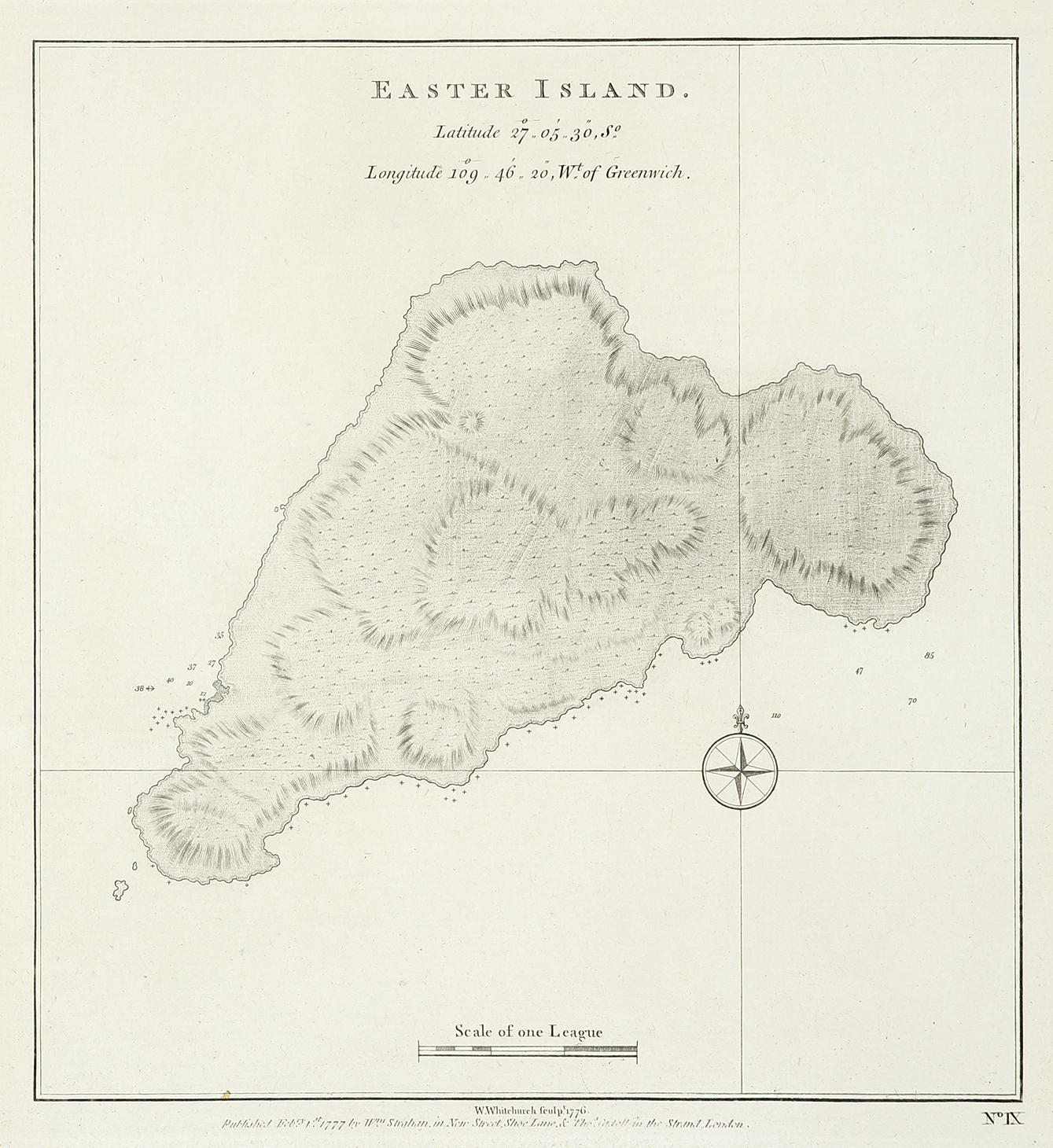 [Easter Island] Easter Island. - Antique Print Map Room