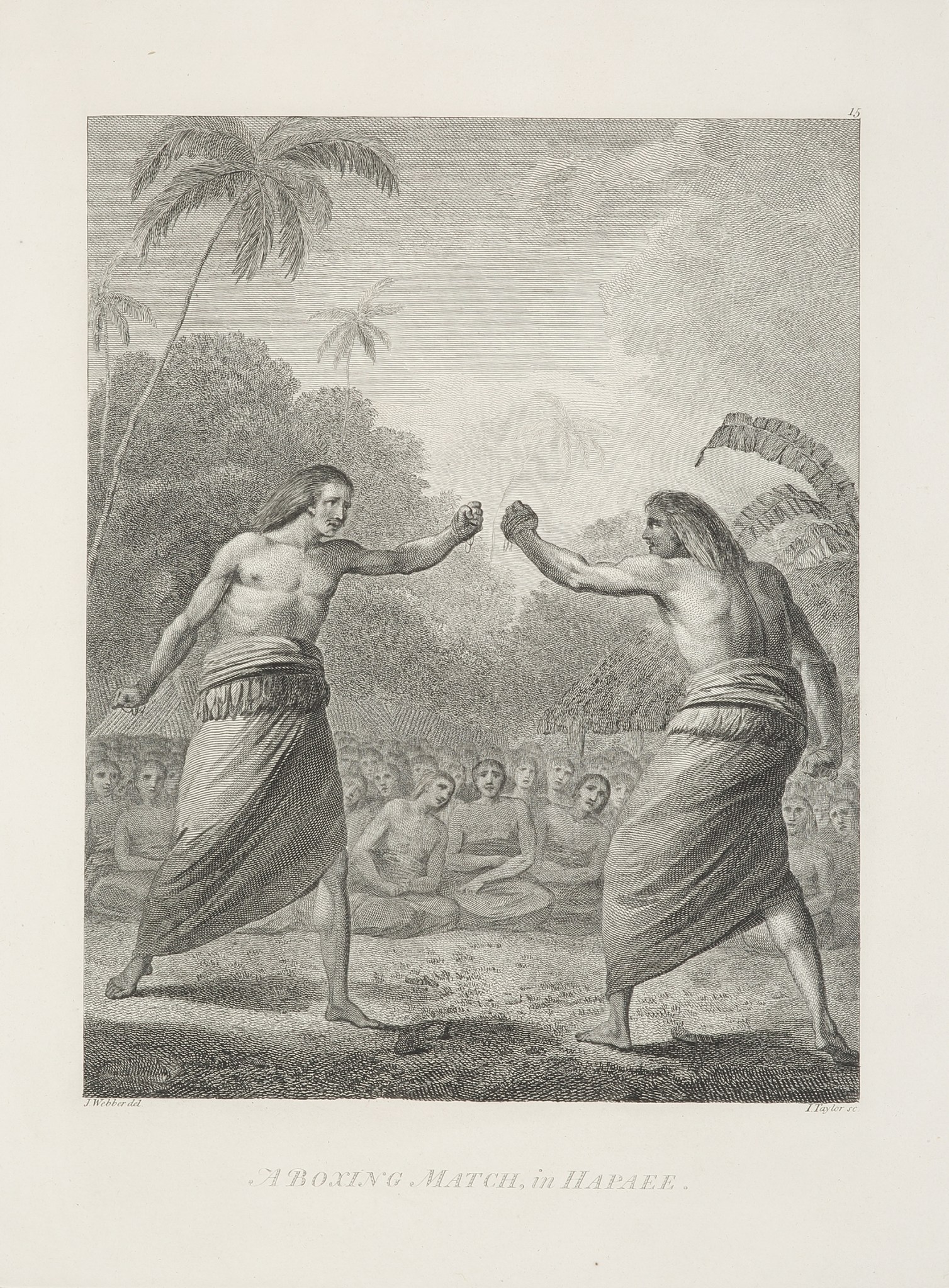 A Boxing Match, in Hapaee. - Antique Print Map Room
