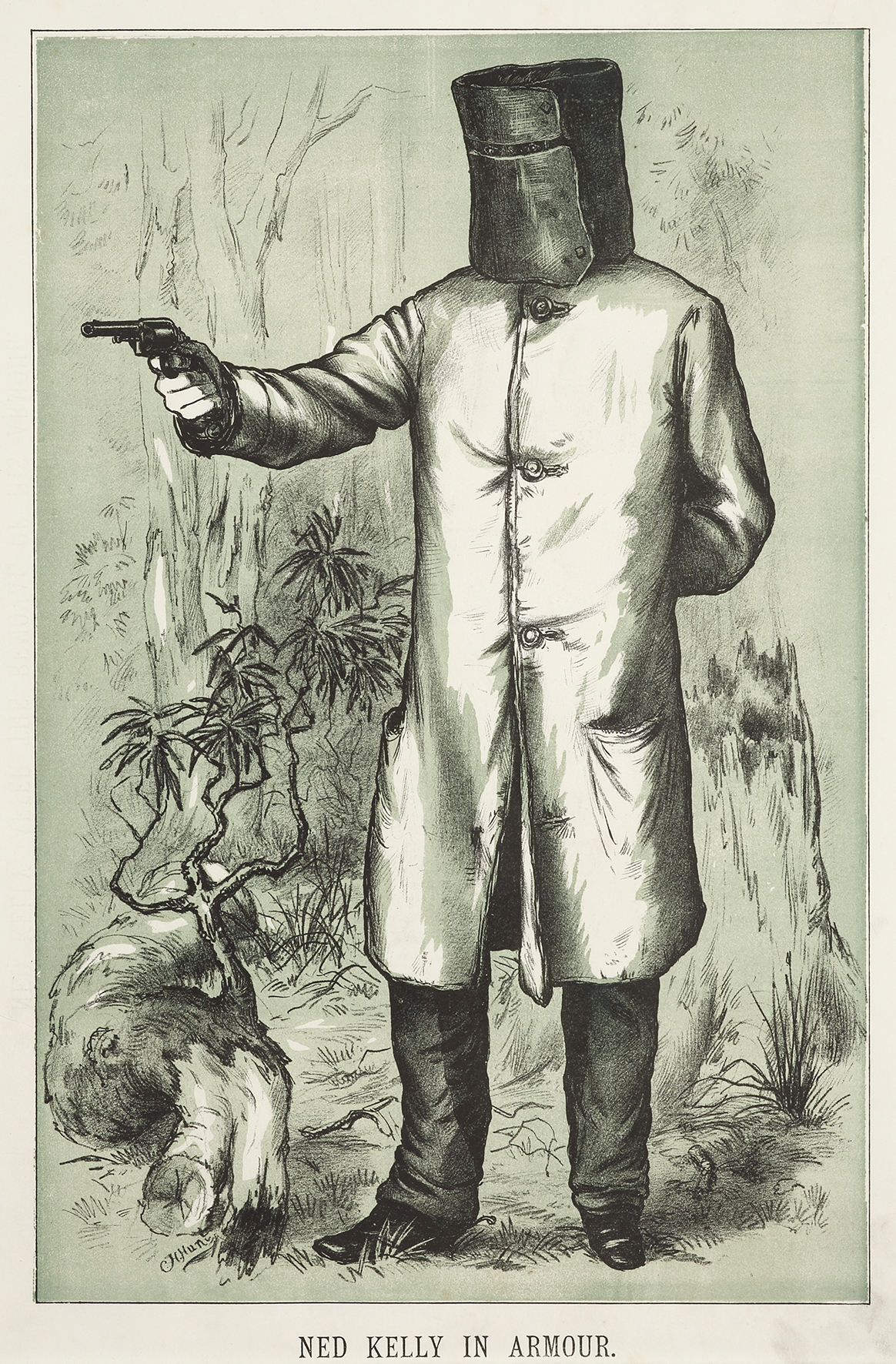 1. Ned Kelly in Armour. 2. Ned Kelly after the Removal of his Armour ...