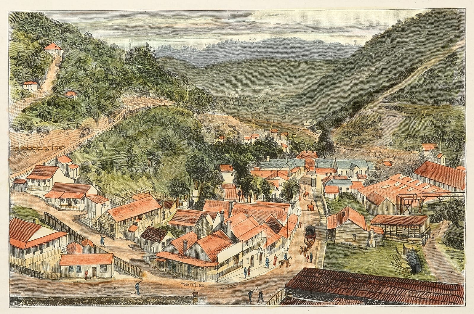 Walhalla. - Antique Print Map Room