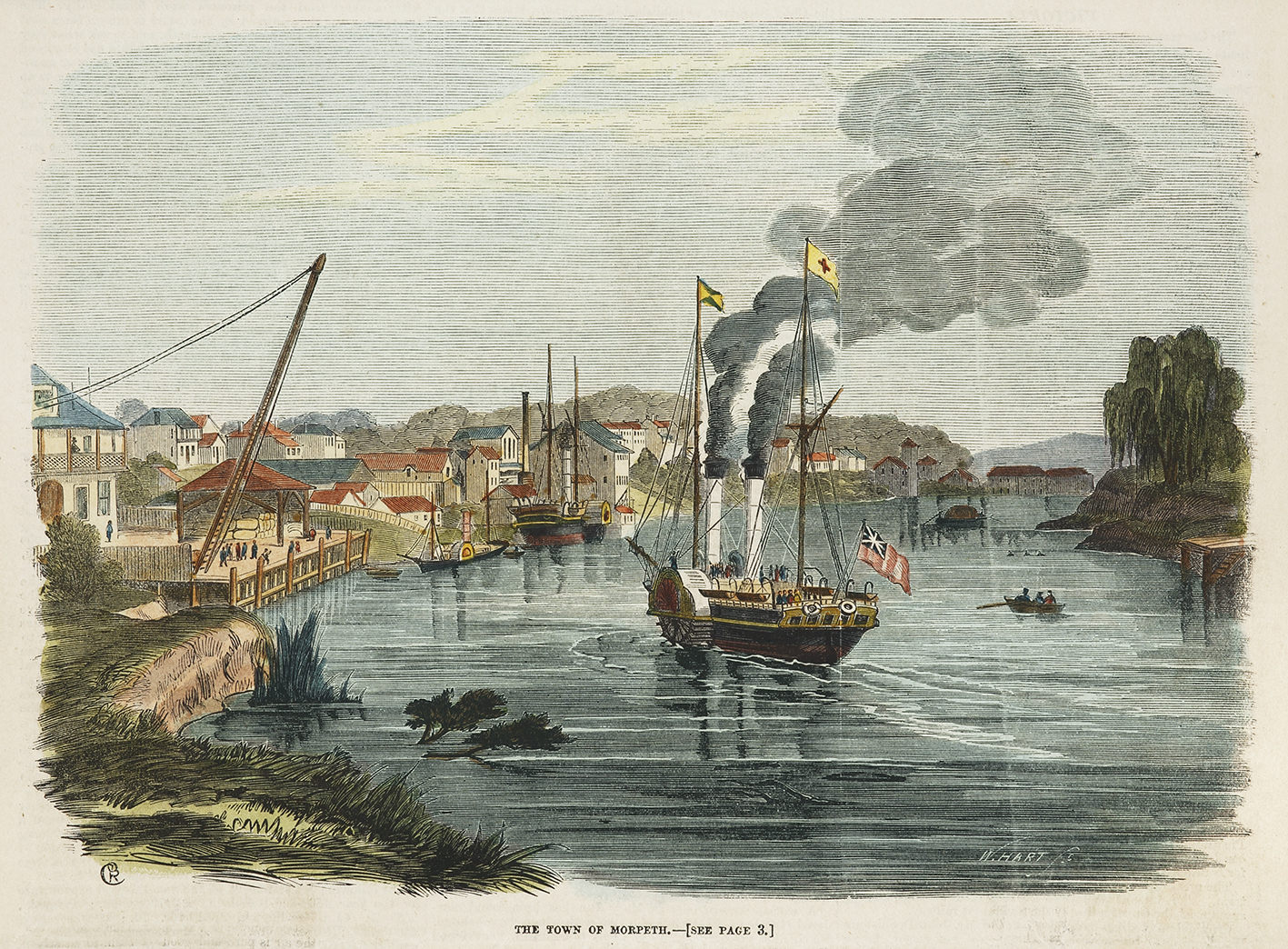 The Town of Morpeth. | Antique Print Map Room