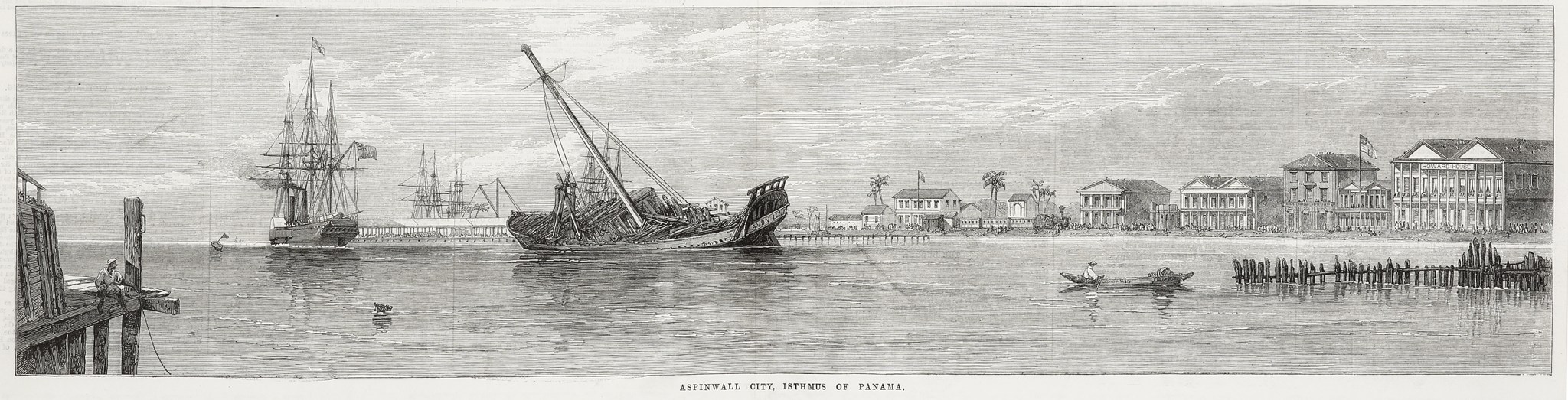 Aspinwall City, Isthmus of Panama | Antique Print Map Room