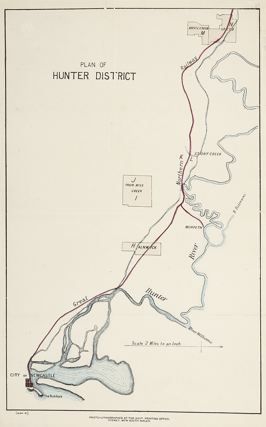 Plan of Hunter District. - Antique Print Map Room