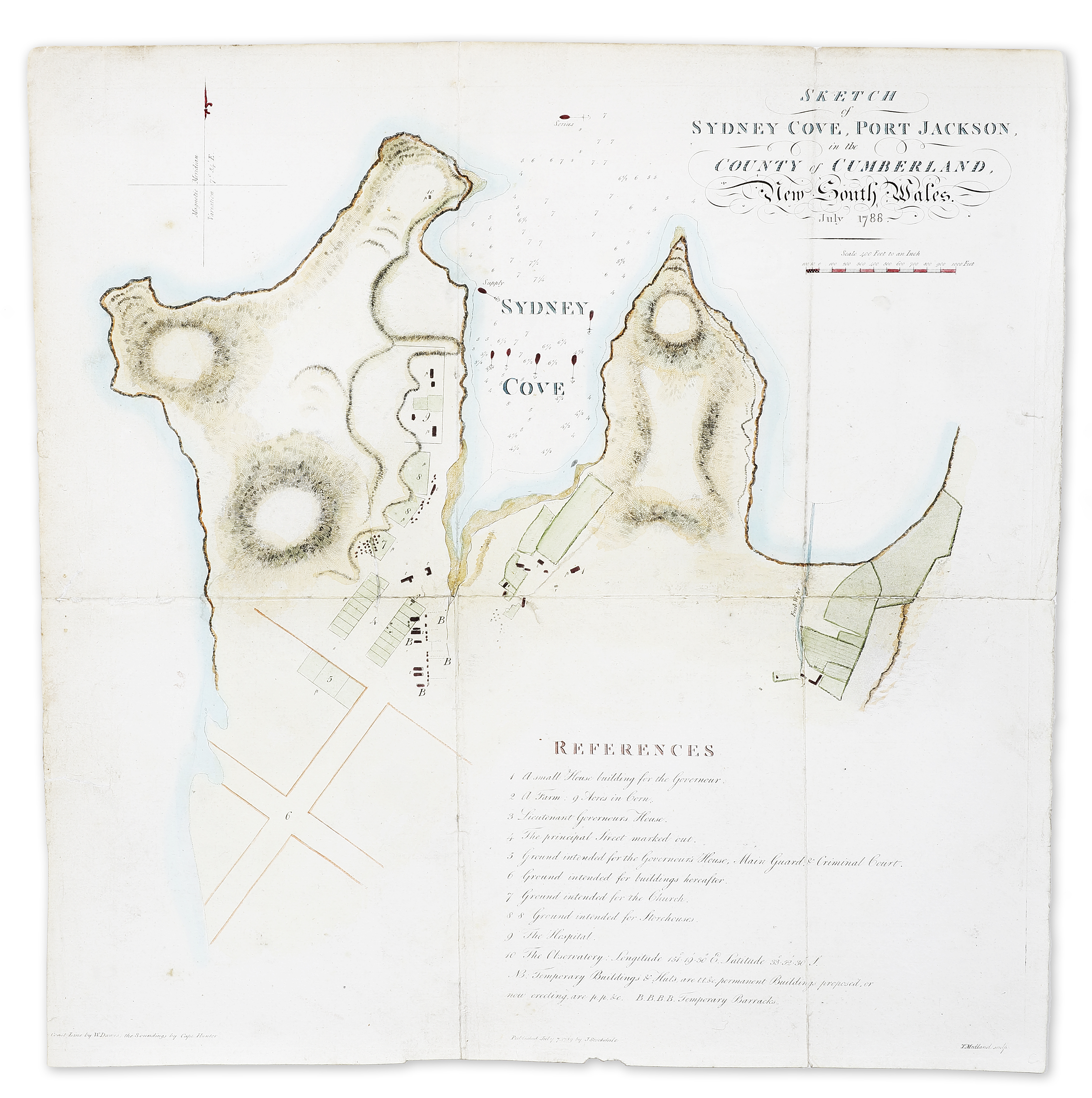 Sketch of Sydney Cove, Port Jackson, in the County of Cumberland, New ...