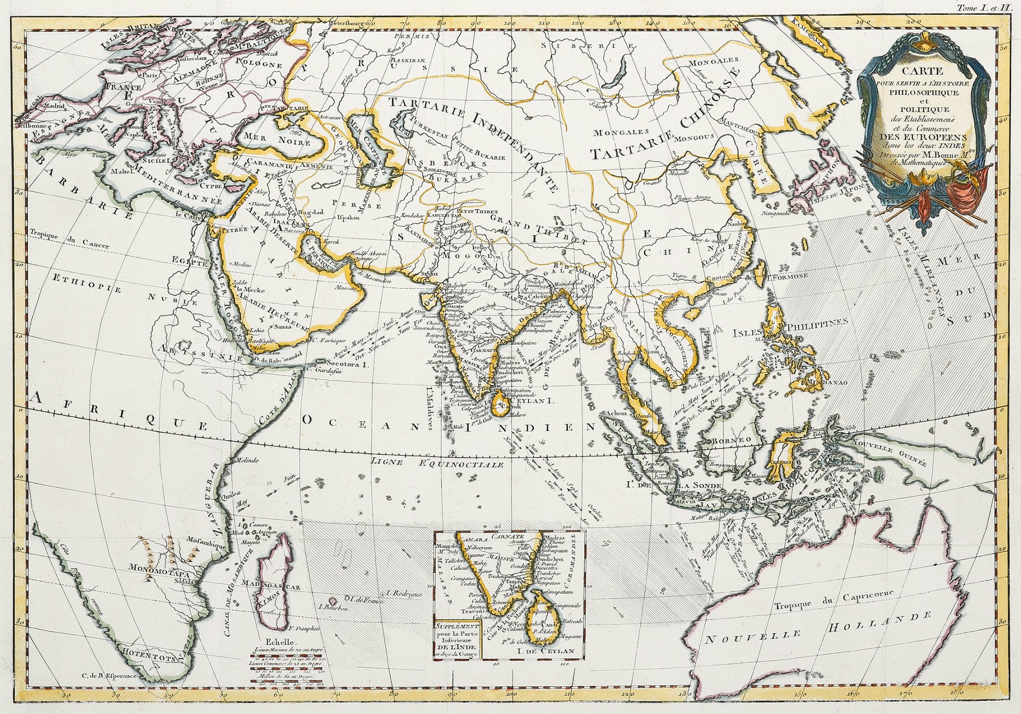 Carte pour Servir a l'Histoire Philosophique et Politique des ...
