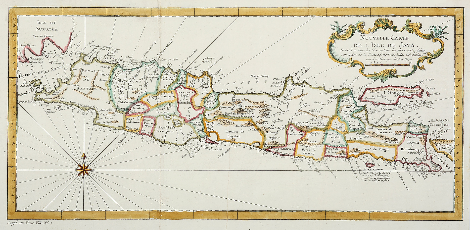Nouvelle Carte de L'Isle de Java. - Antique Print Map Room