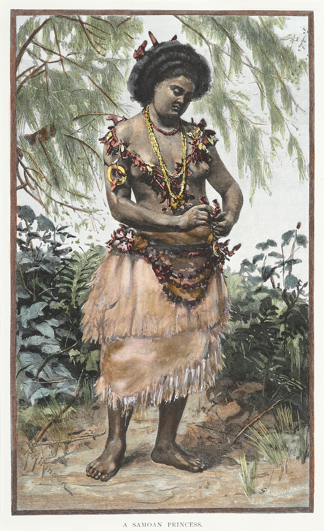 A Samoan Princess. - Antique Print Map Room
