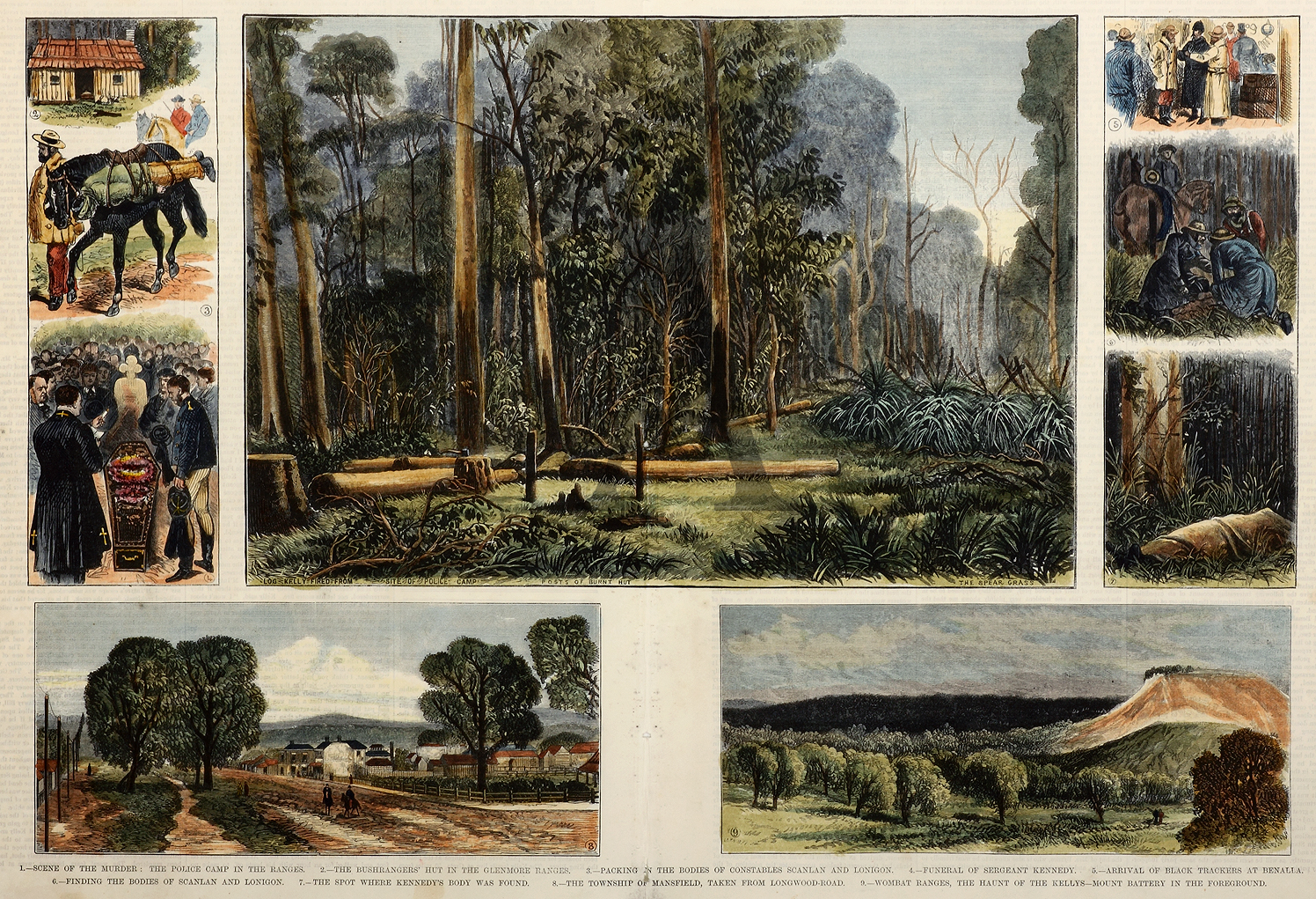 The Bushranging Tragedy: Scenes and Incidents. (Ned Kelly) - Antique ...