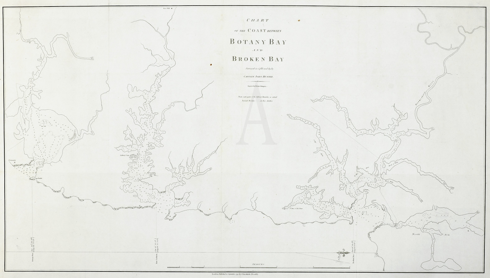 Chart of the Coast between Botany Bay and Broken Bay Surveyed in 1788 ...