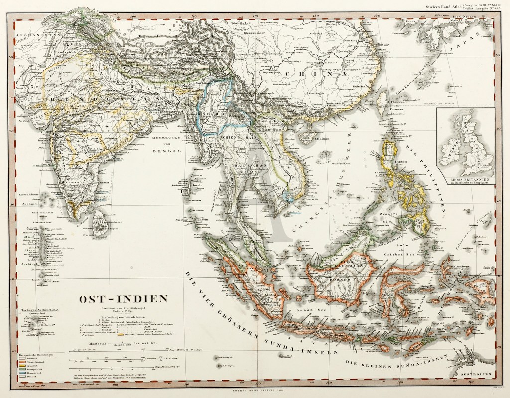 Ost-Indien - Antique Print Map Room