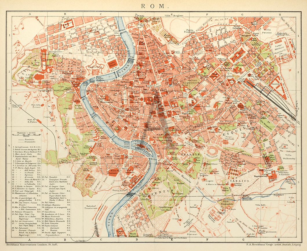 Rom. - Antique Print Map Room
