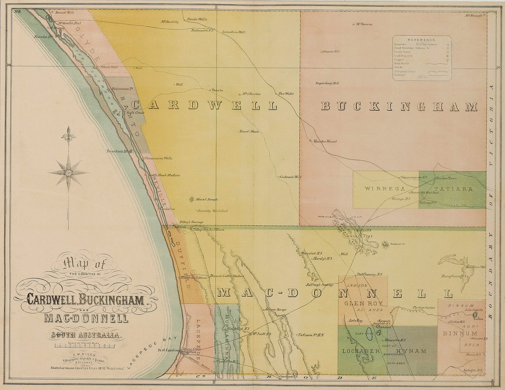 Map of the Counties Cardwell, Buckingham and Mac-Donnell - Antique ...