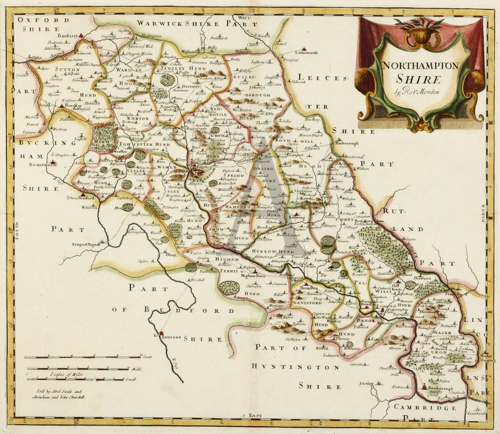 Northampton Shire by Robt. Morden - Antique Print Map Room