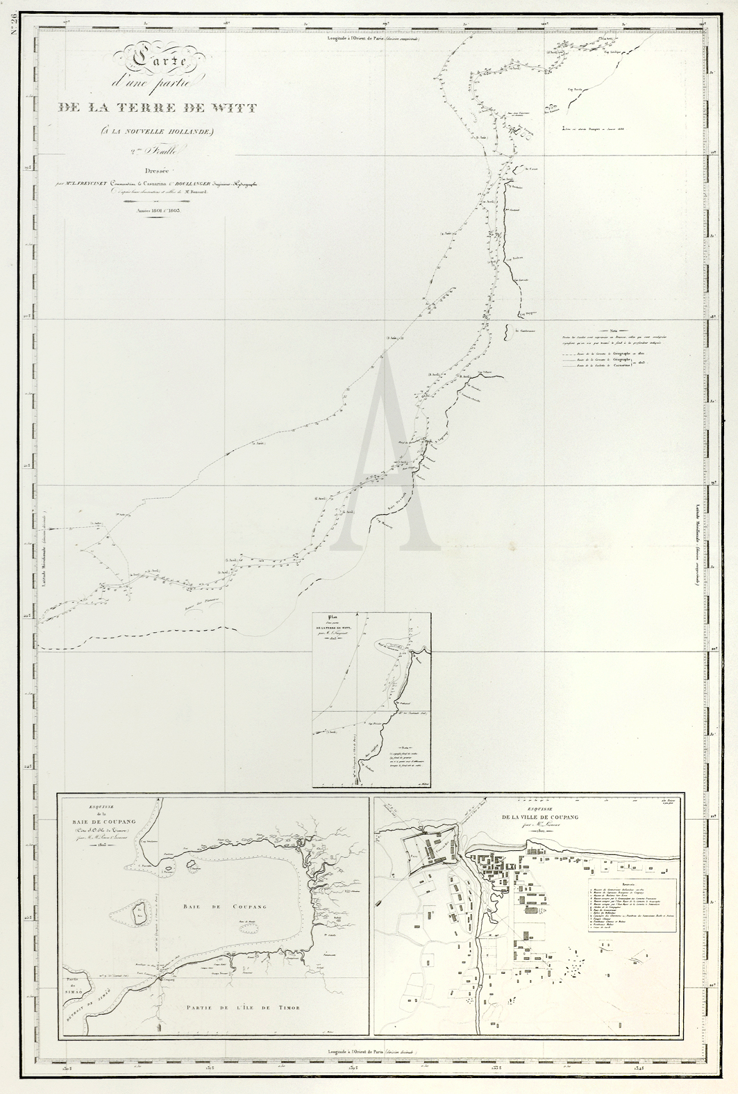 Carte d'une partie de la Terre de Witt | Antique Print Map Room