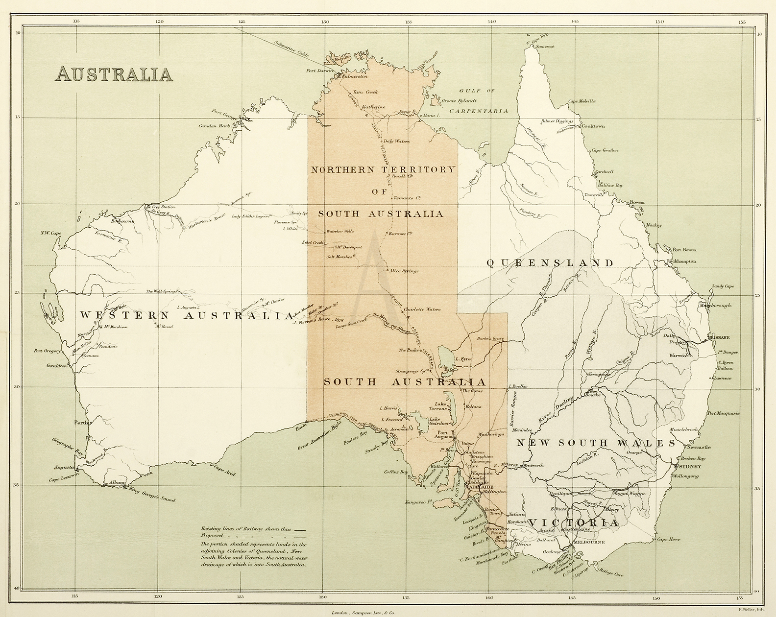 Australia - Antique Print Map Room