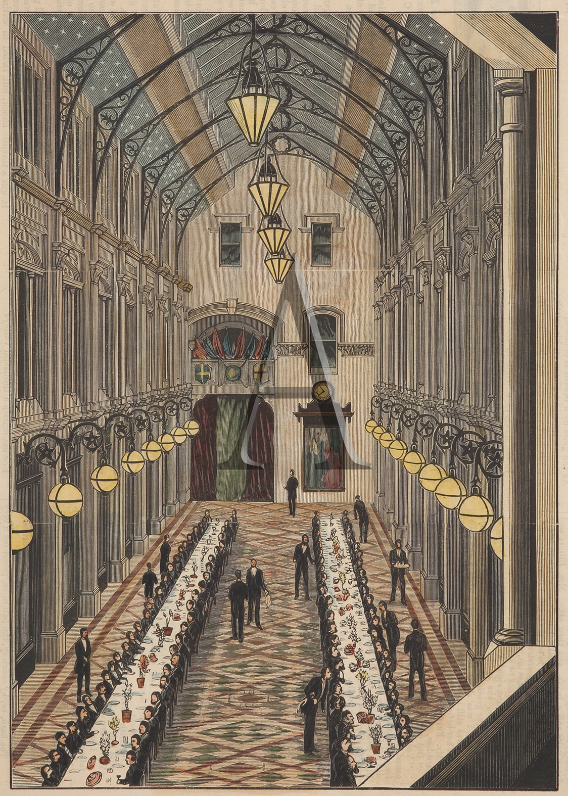 Banquet in the Royal Arcade Sydney. - Antique Print Map Room