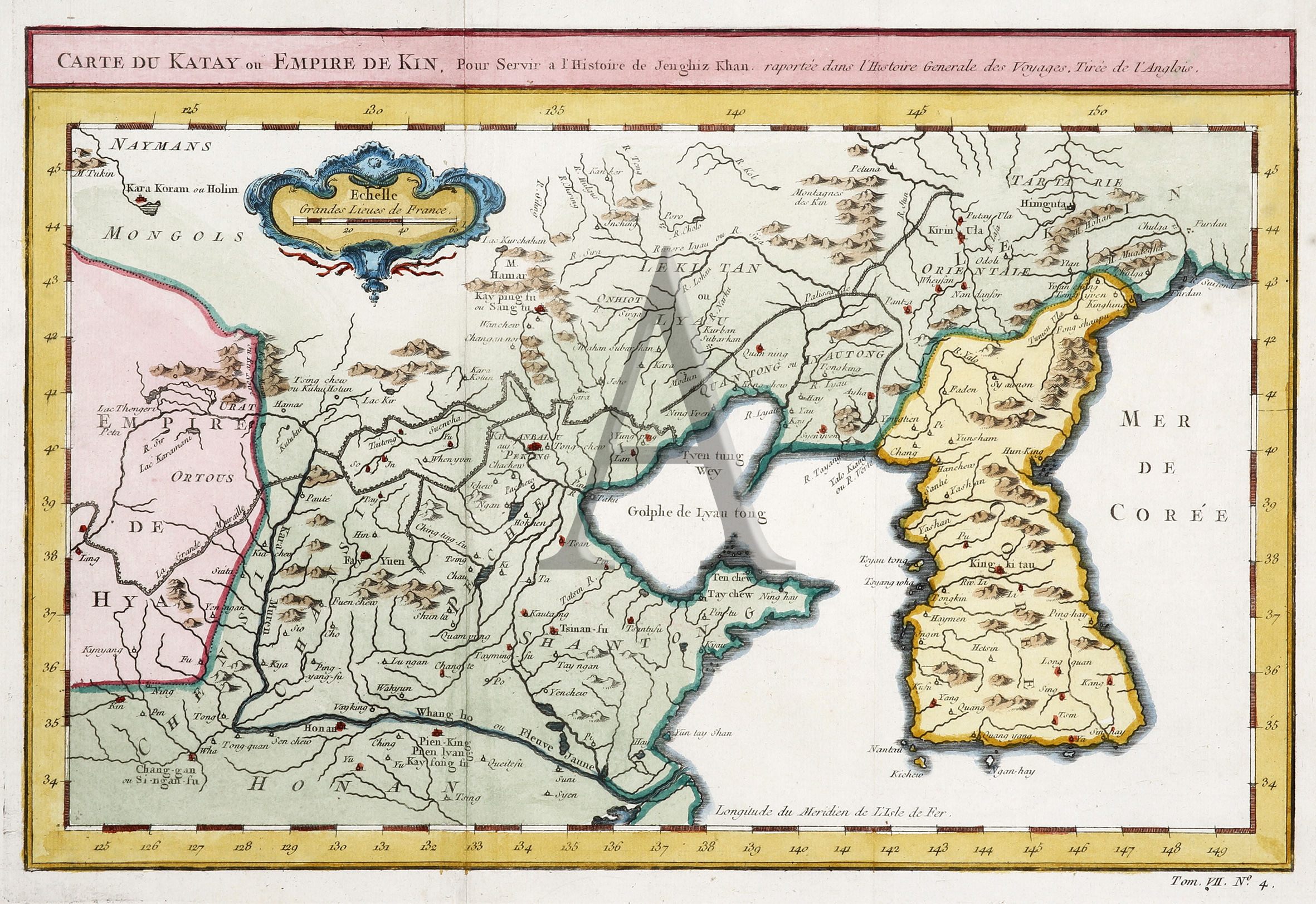 Carte du Katay ou Empire de Kin. (Korea) - Antique Print Map Room