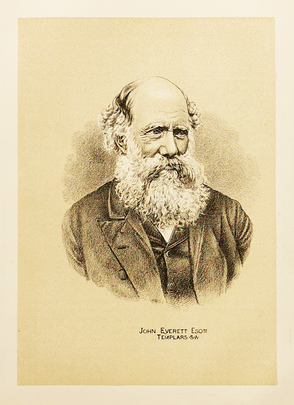 John Everett Esqre, Templars S.A. - Antique Print Map Room