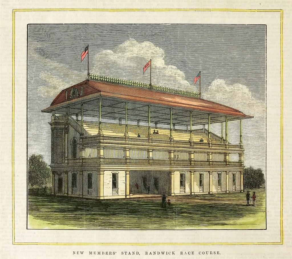 New Members' Stand, Randwick Race Course. - Antique Print Map Room