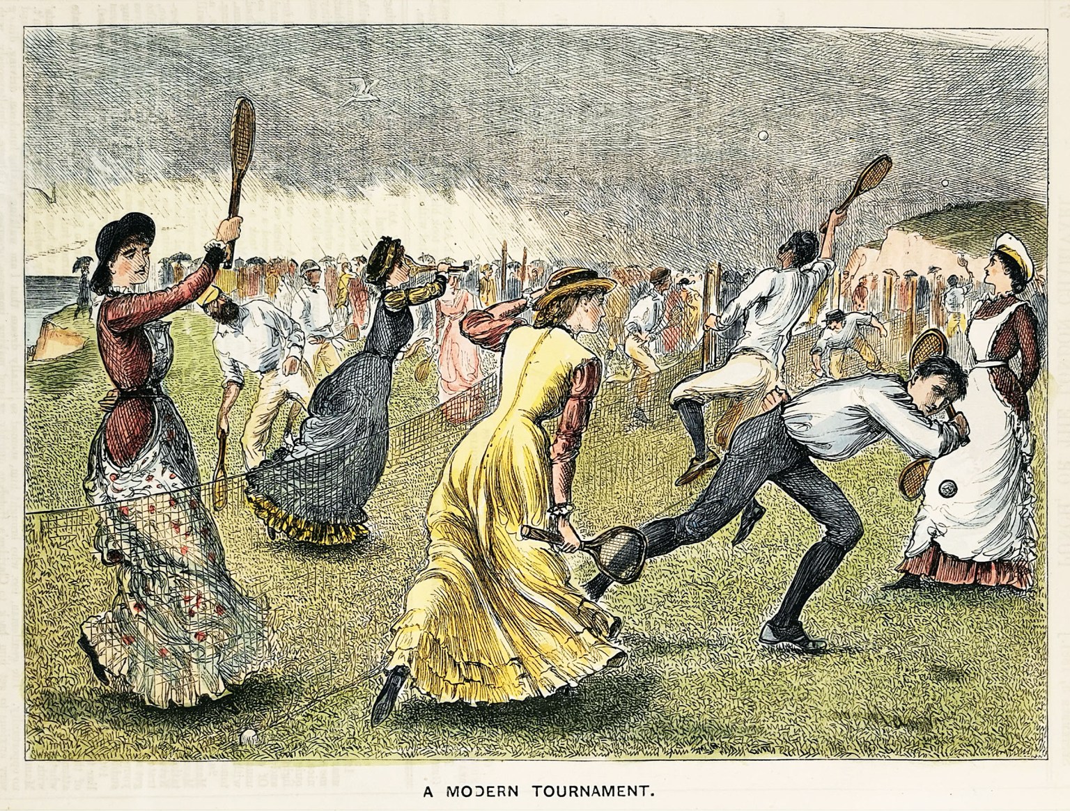 A Modern Tournament - Antique Print Map Room