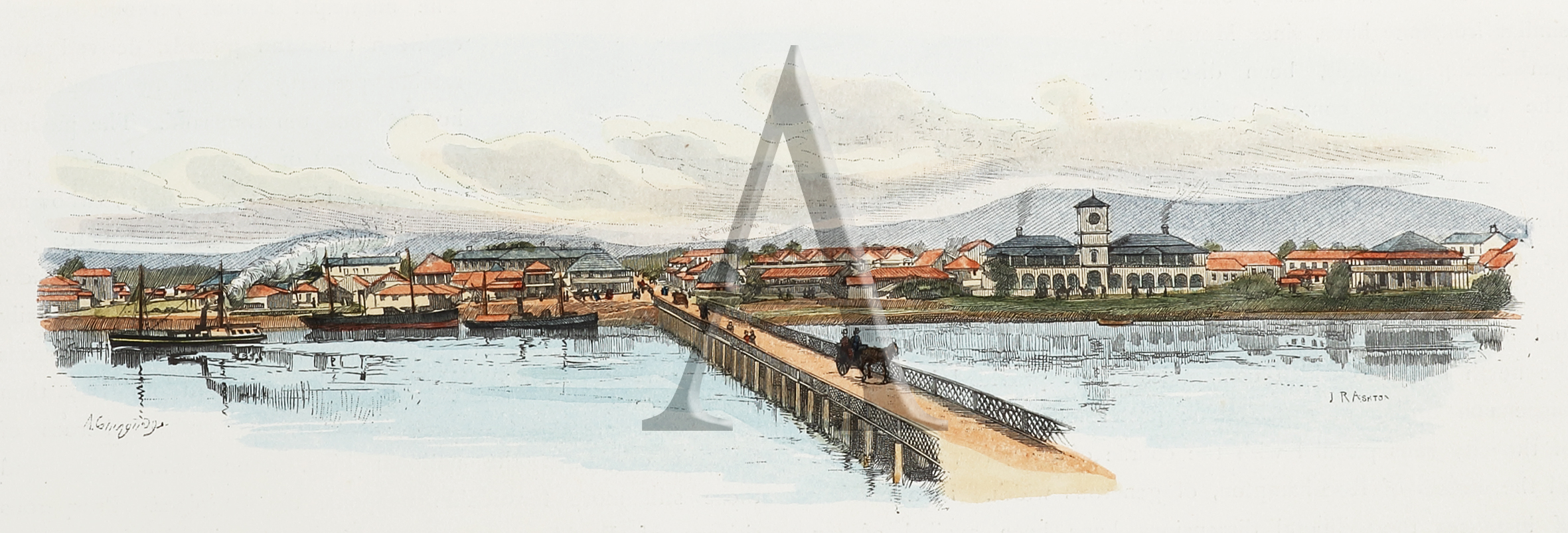 The Town of Mackay. - Antique Print Map Room