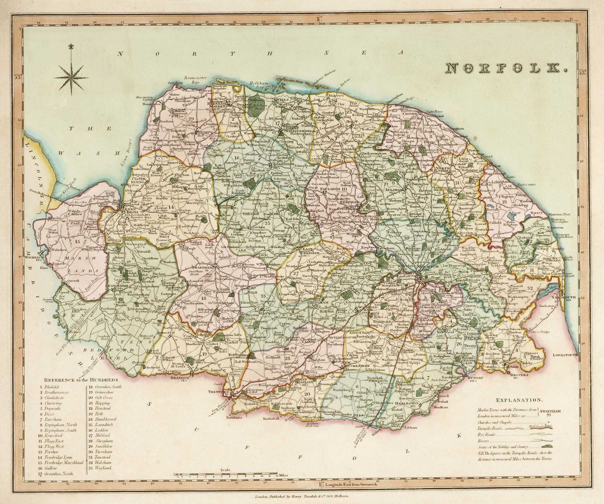 Norfolk | Antique Print Map Room