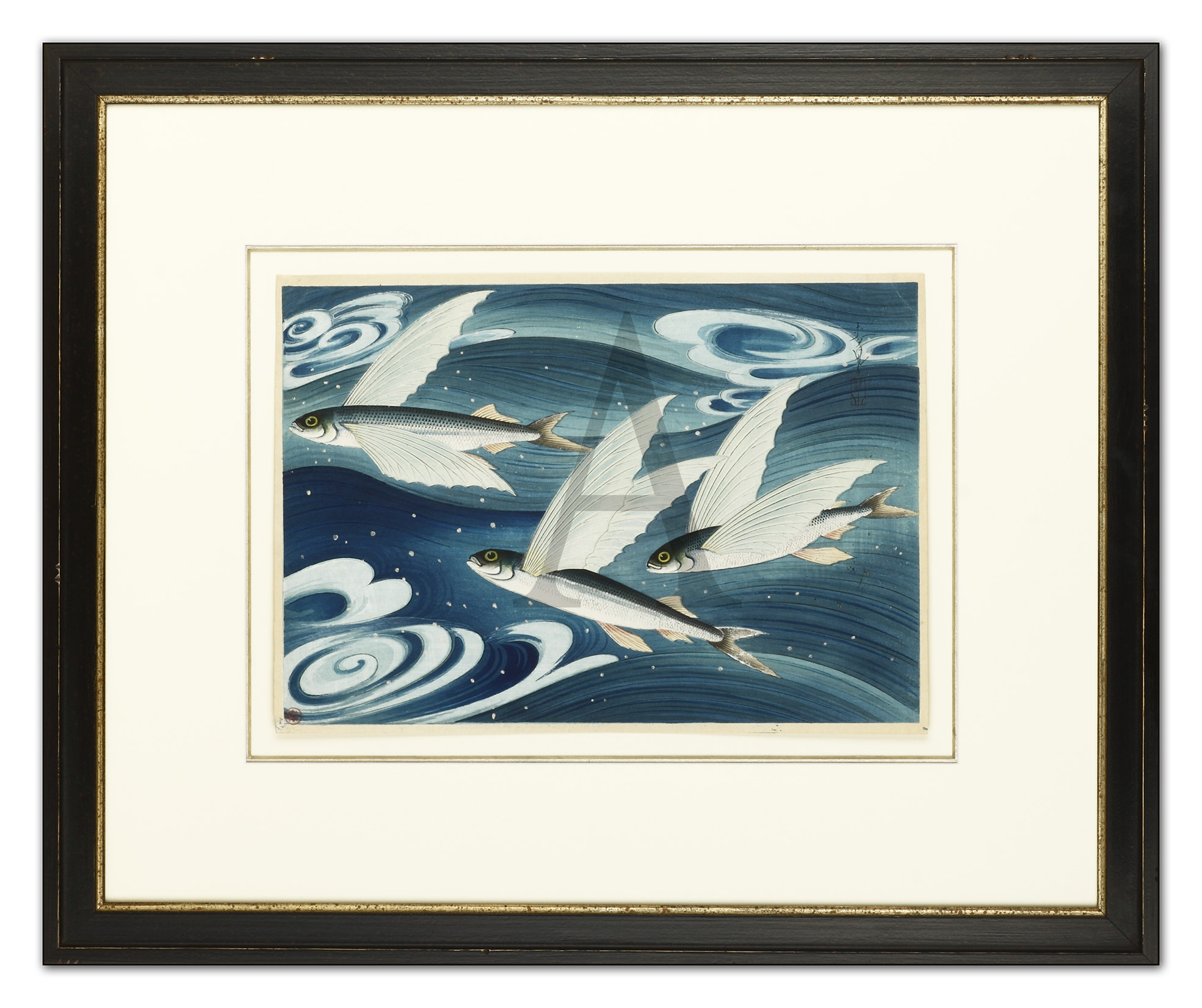 Tobiuo - Flying Fish - Antique Print Map Room