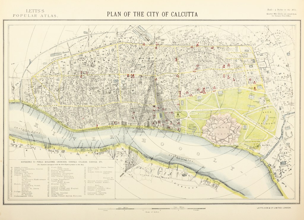Plan of the City of Calcutta. (Kolkata) - Antique Print Map Room