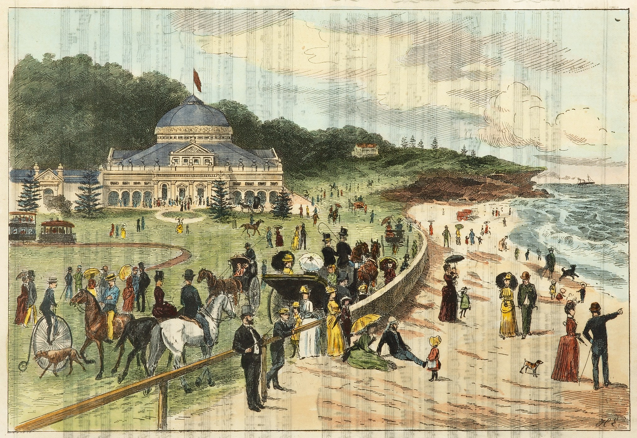 The Coogee Aquarium and Swimming Baths, Coogee, near Sydney - Antique ...