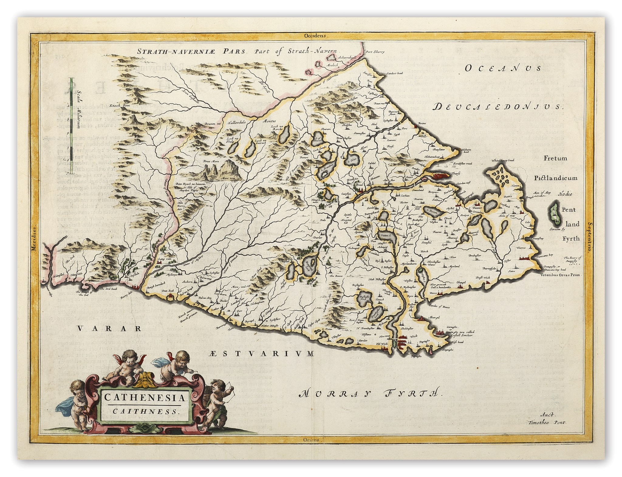 Cathenesia. Caithness. - Antique Print Map Room