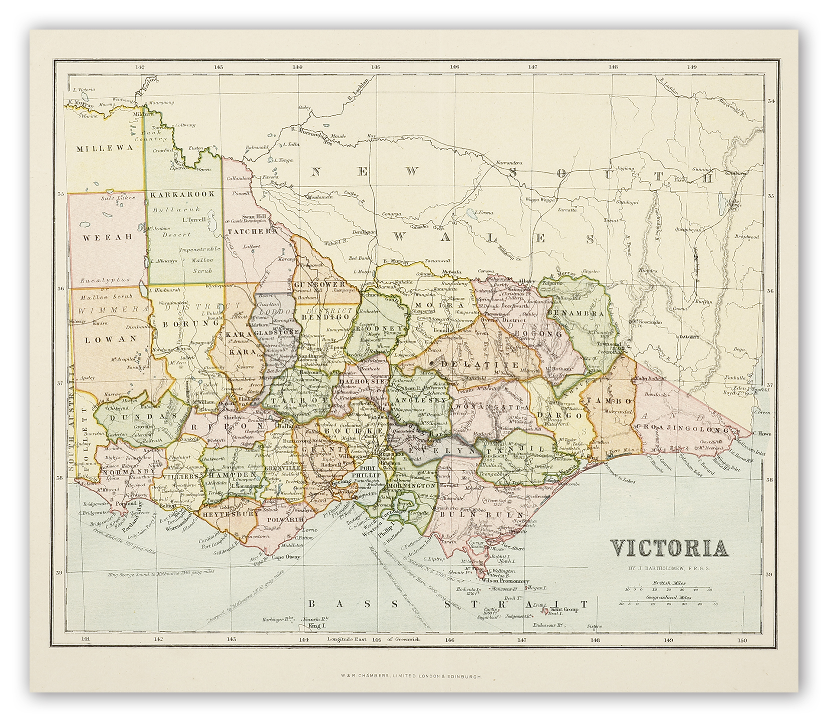 Victoria - Antique Print Map Room