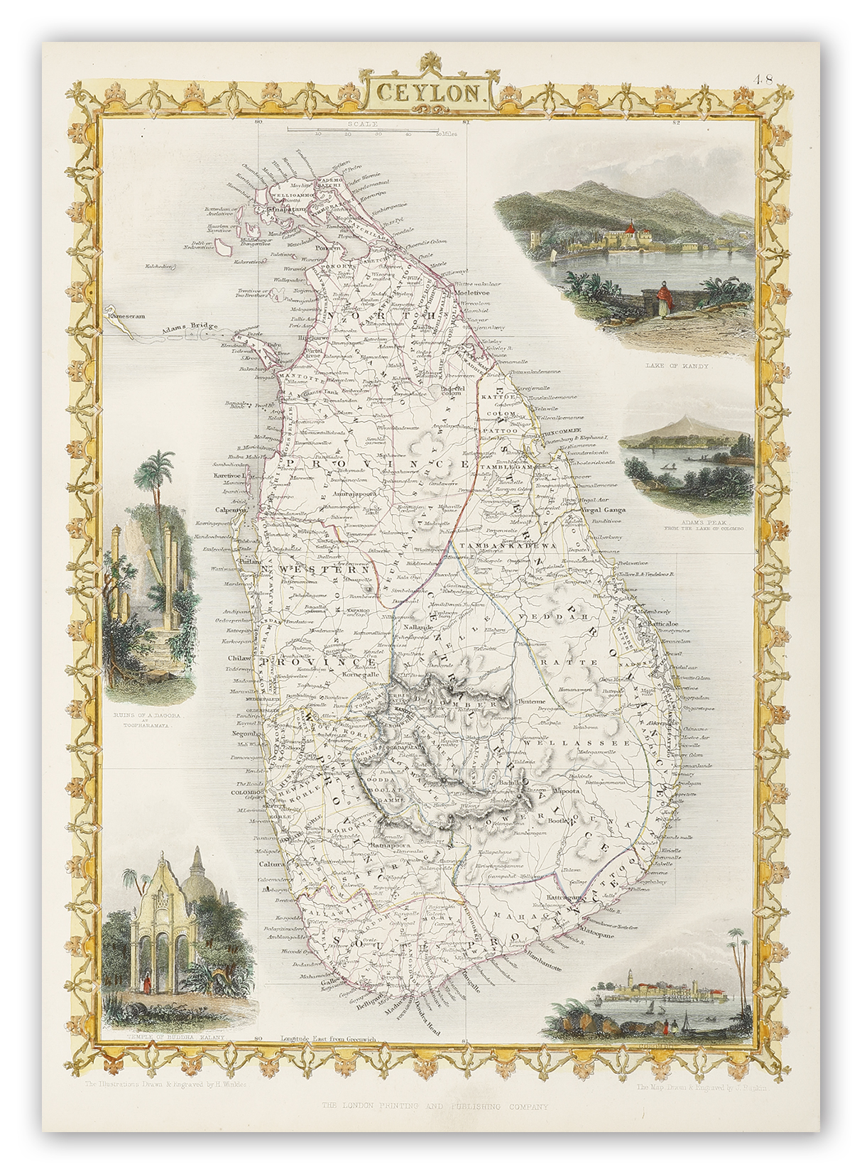 Ceylon. - Antique Print Map Room