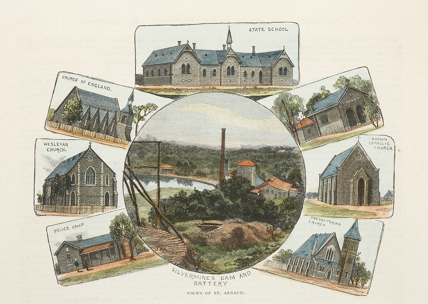 Views of St. Arnaud. - Antique Print Map Room