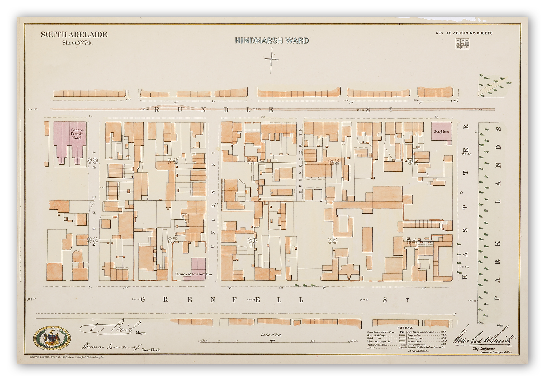 [Rundle St./East Terrace./Grenfell St.] South Adelaide Sheet No. 74 ...