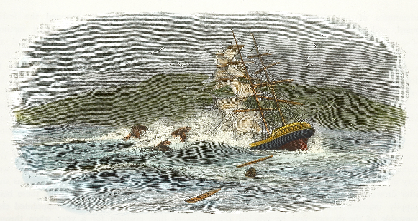 Wreck of the Emigrant Ship "Cataraqui" on King's Island, 1845 ...