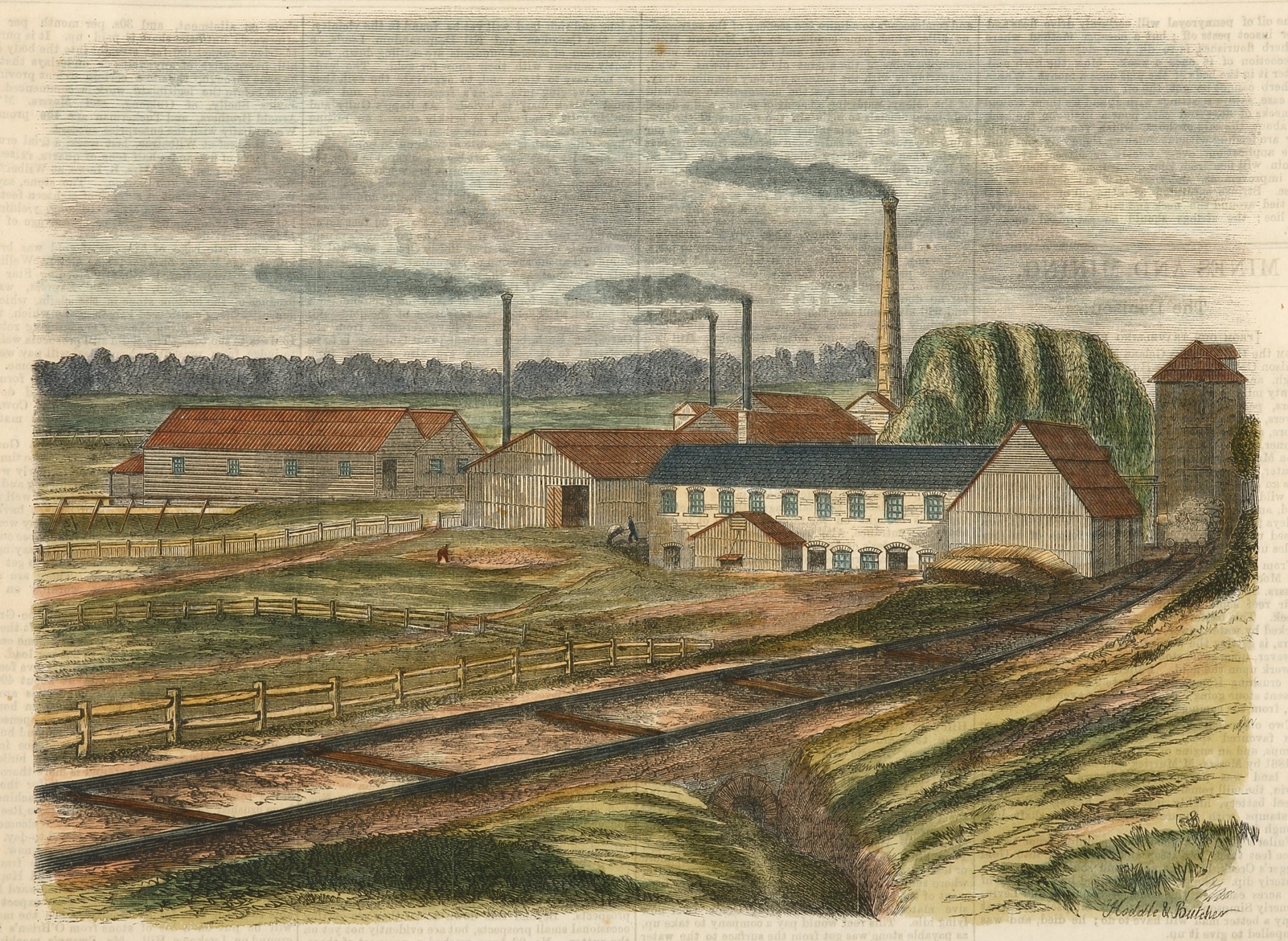 Collingwood Wool-Scouring Establishment, Liverpool. - Antique Print Map ...