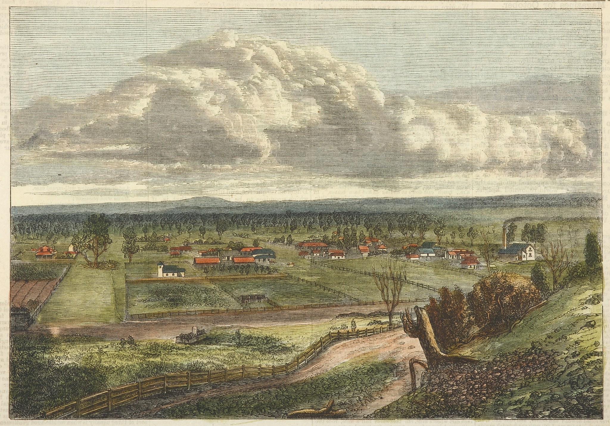 View of Inverell (South Side) From Ross's Hill. - Antique Print Map Room