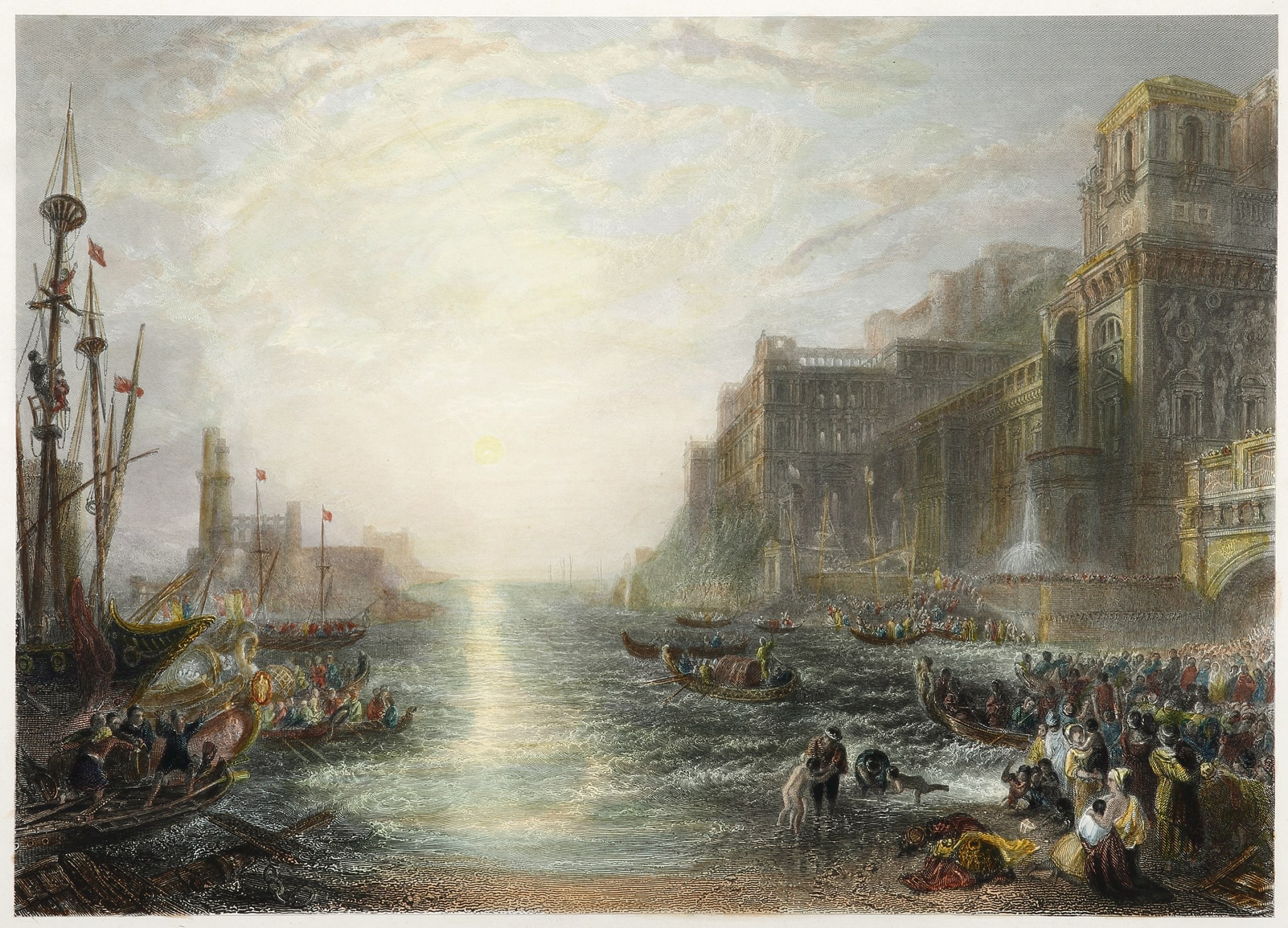 Regulus Leaving Carthage. - Antique Print Map Room