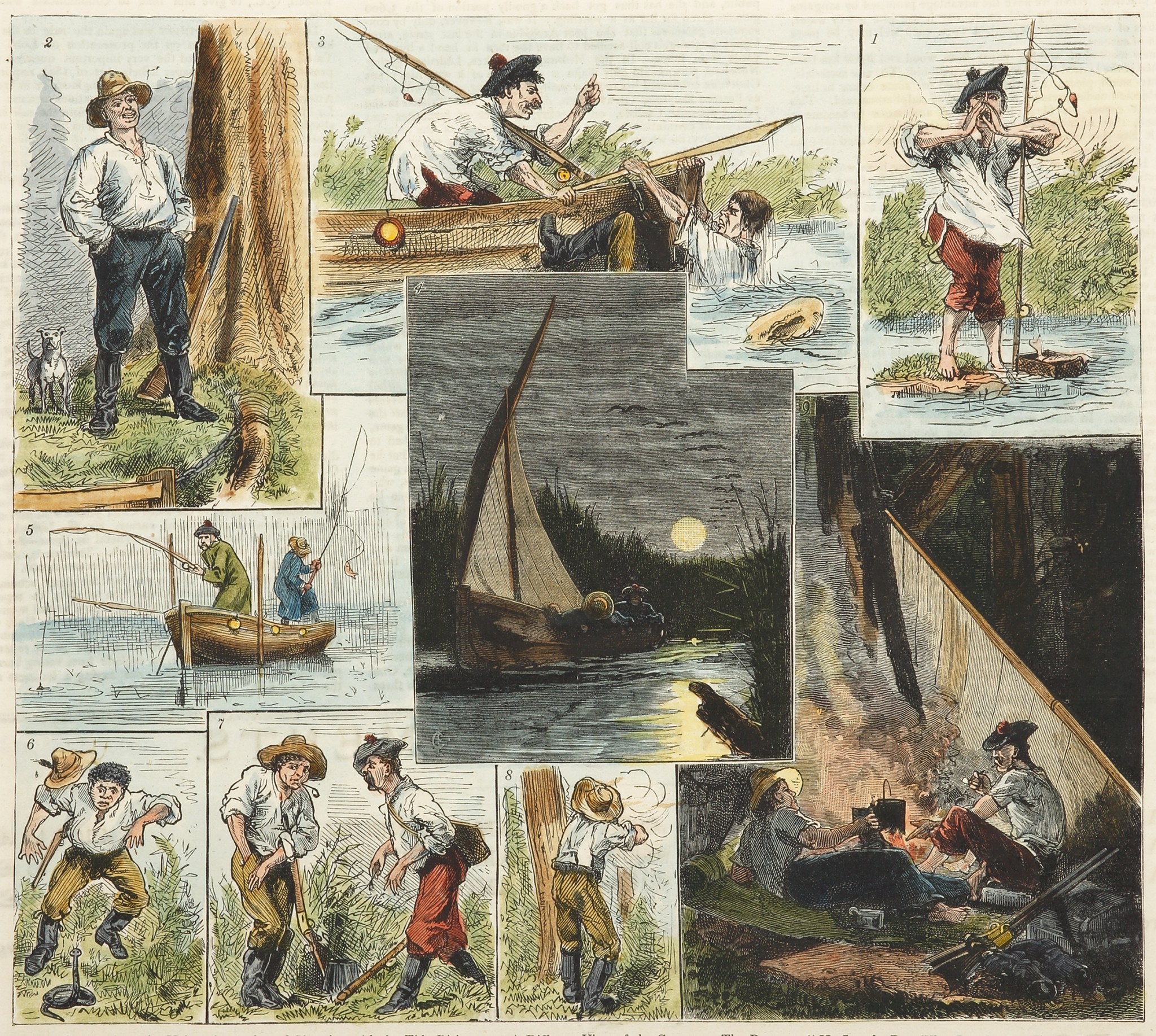 A Boat Excursion on the Macleay River, New South Wales. | Antique Print ...