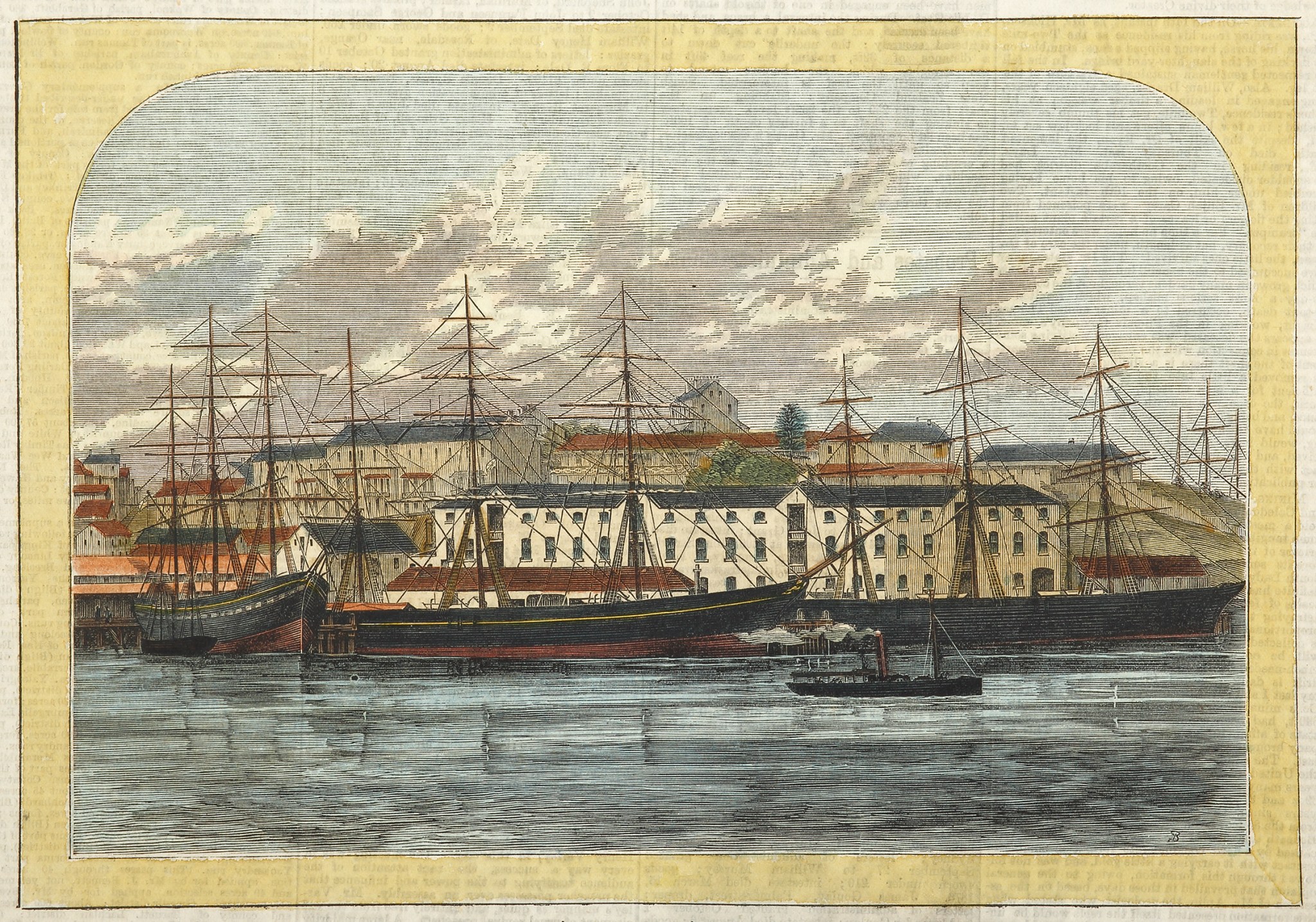 Moore's Wharf, Miller's Point,Sydney. | Antique Print Map Room