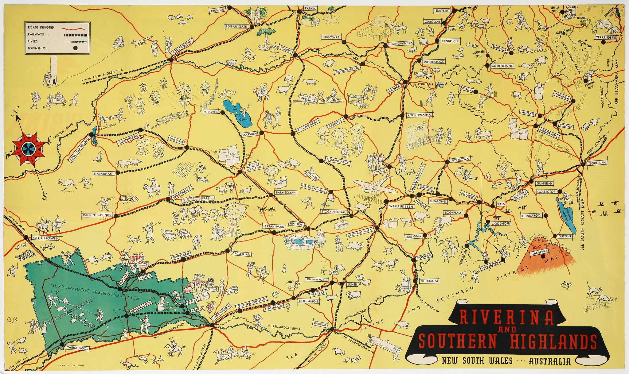 Riverina and Southern Highlands New South Wales ... Australia - Antique ...