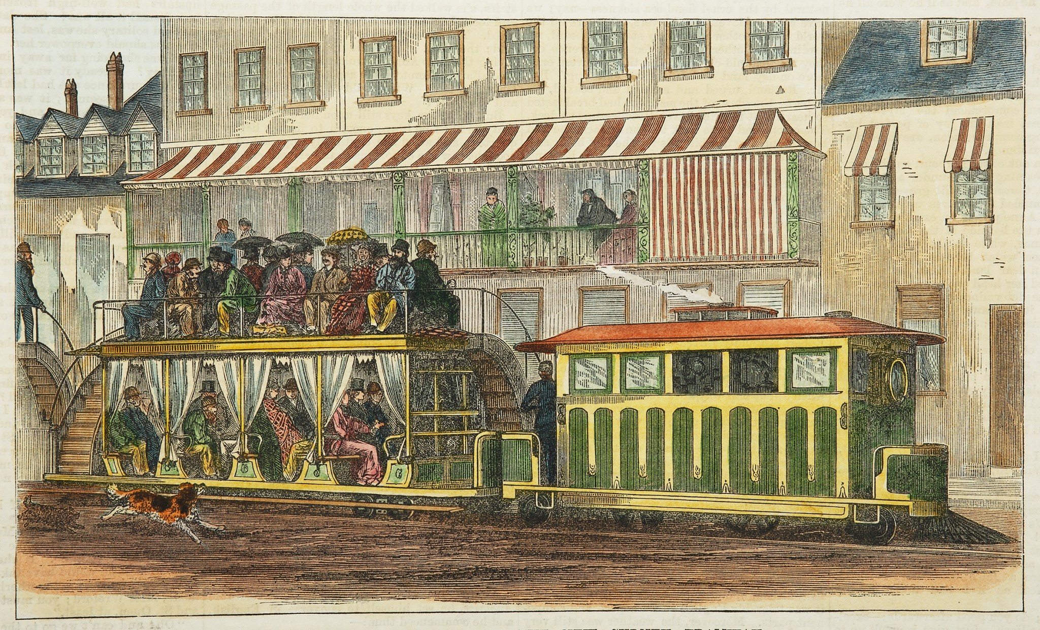Locomotive and Car for the Sydney Tramway. - Antique Print Map Room