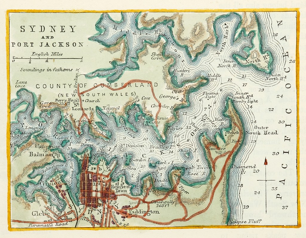 Sydney and Port Jackson - Antique Print Map Room