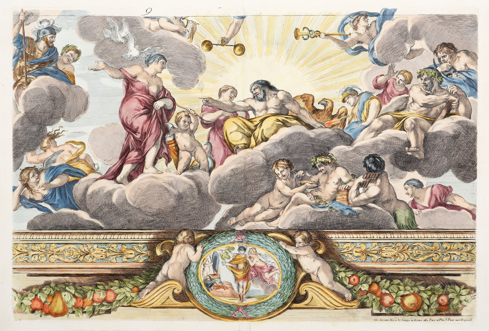 [Apotheose of Aeneas} - Antique Print Map Room