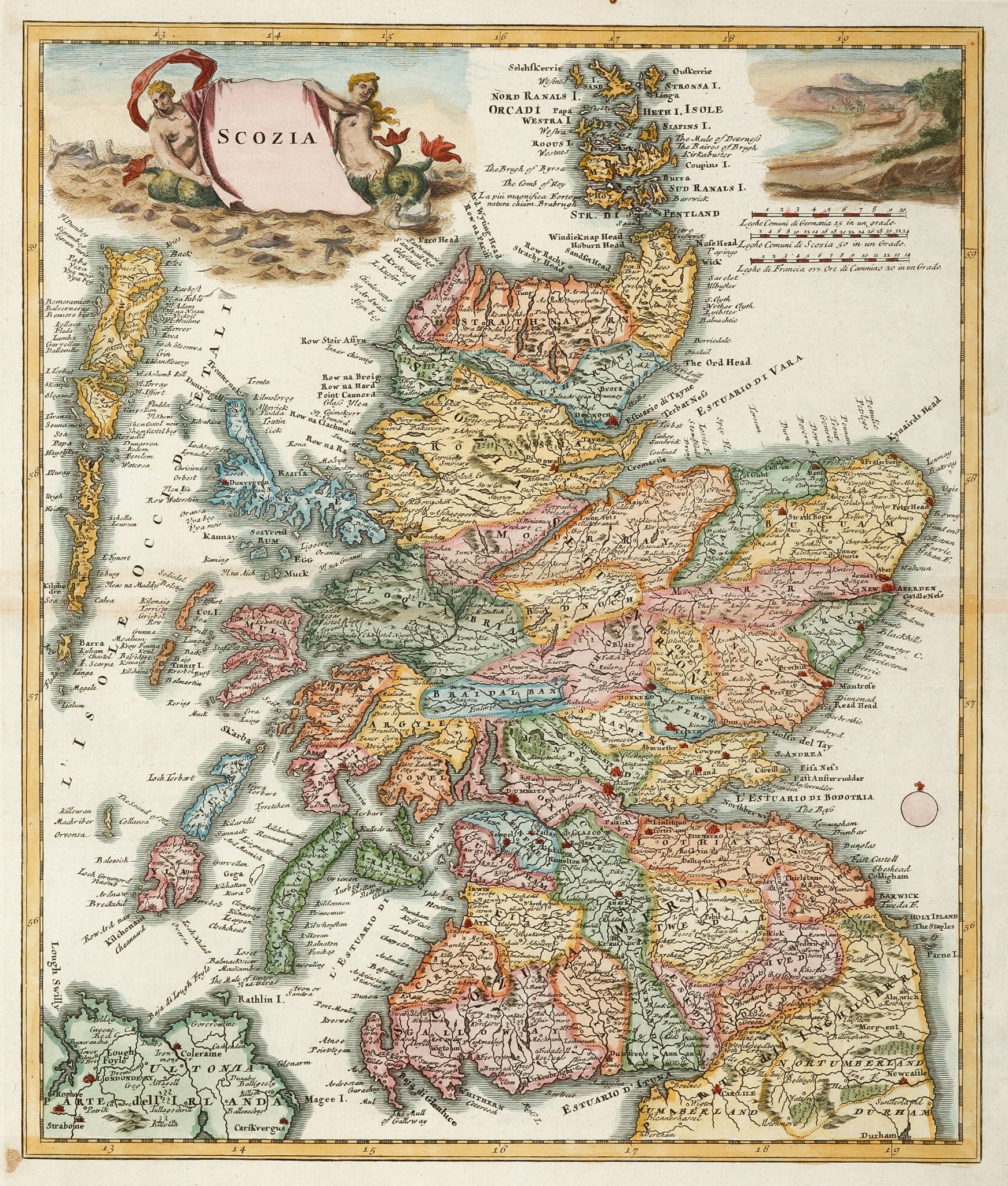 Scozia - Antique Print Map Room