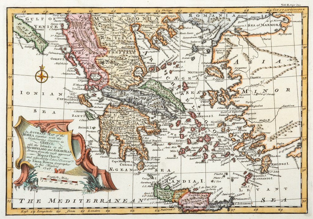 An Accurate Map Of The Morea Together With The Neighbouring Countries ...